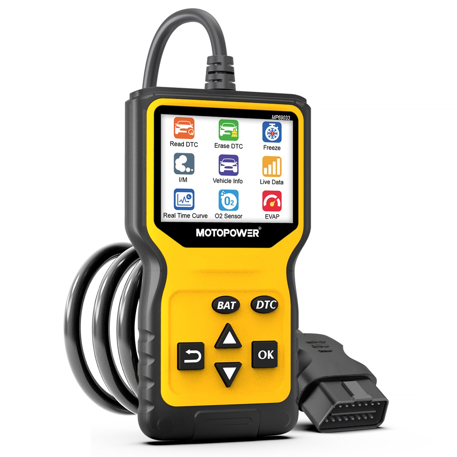 MOTOPOWER MP69033 Pro OBD2 Scanner Code Reader Check Engine Fault Ligh ...