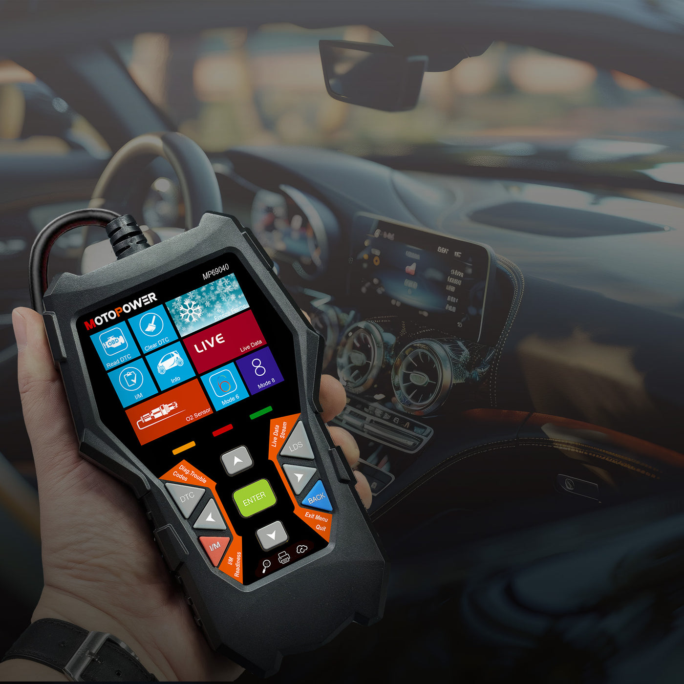 MOTOPOWER MP69040 Car OBD2 Scanner Check Engine Fault Code Reader Diag ...