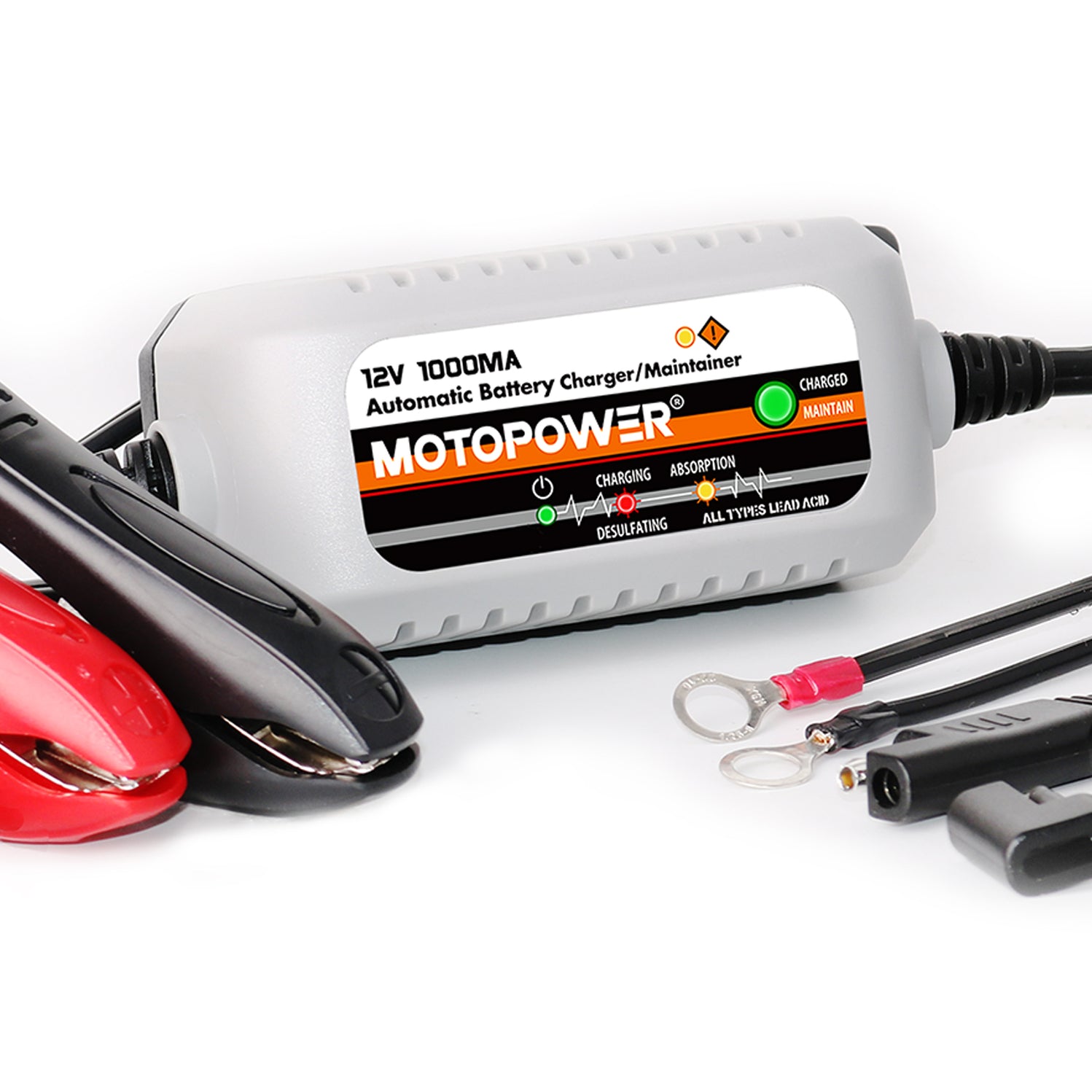 MOTOPOWER MP00205B 12V 1000mA Fully Automatic Battery Charger ...